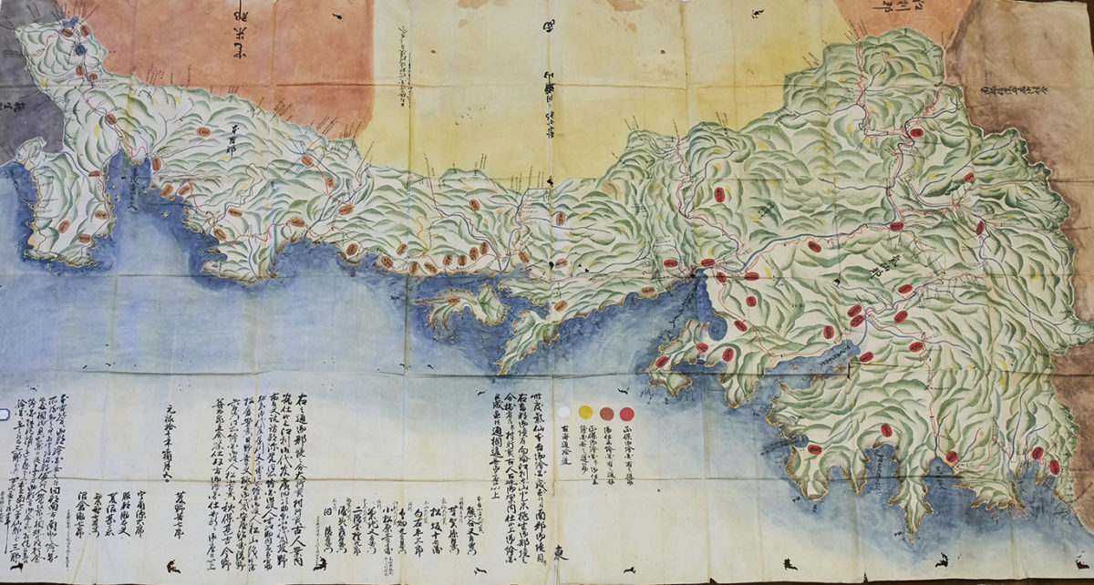 Illustrated map of Kesen and Motoyoshi | The Story of Michinoku Gold